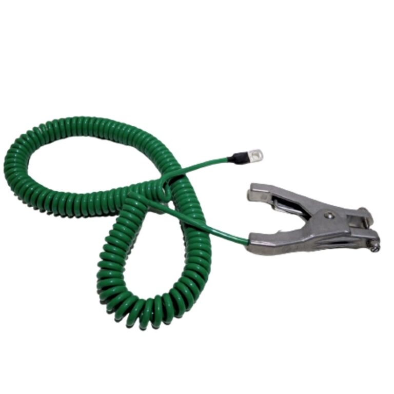 SC01 ATEX Approved Grounding Clamp Green Spiral Cable