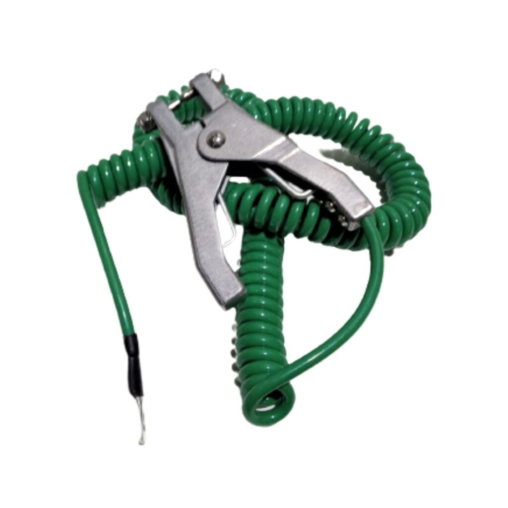 SC01 ATEX Approved Grounding Clamp Green Spiral Cable