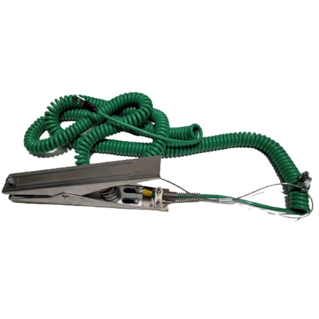 SC06 ATEX Approved Grounding Clamp Green Spiral Cable