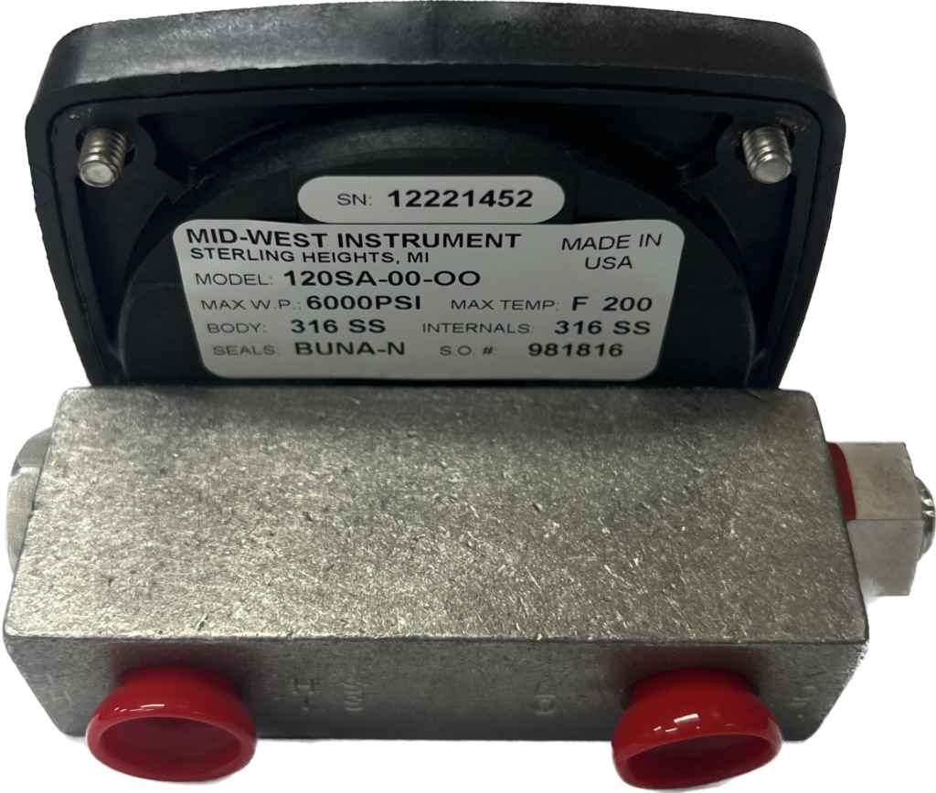 Mid-West Instrument DP Gauge Model 120SA-00-OO – from 25 to 700 kPa